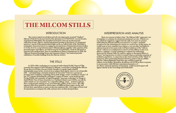 Performance Booth: The Milcom Stills - Mana Contemporary